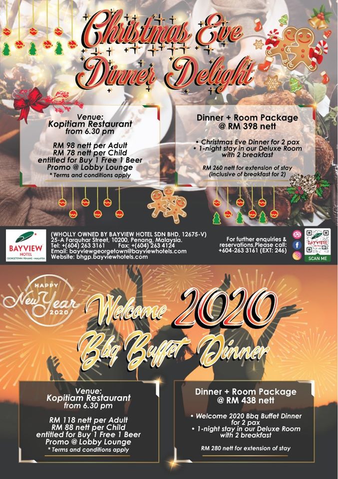 Christmas's Eve and Welcome 2020 BBQ Buffet Dinner @ Bayview Hotel ...
