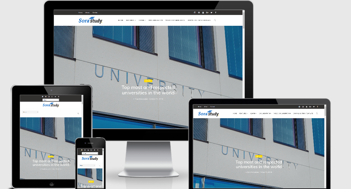 Sora Study Blogger Template Free Download - HowToGyaan