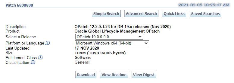 Oracle Cheatsheet: Apply Oracle Database Oct 2020 CPU Patch