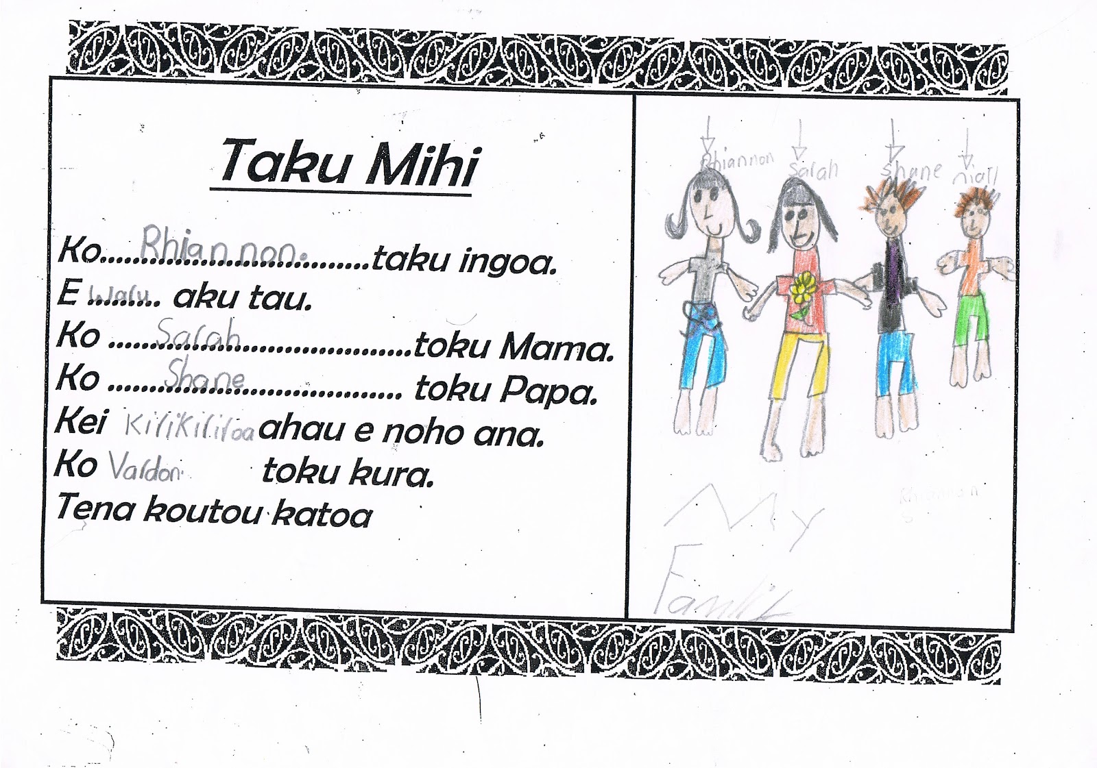 Rhiannon's Amazing Learning: Mihi