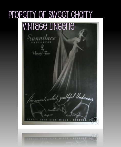 Sweet Vintage Designs: Vanity Fair Lingerie