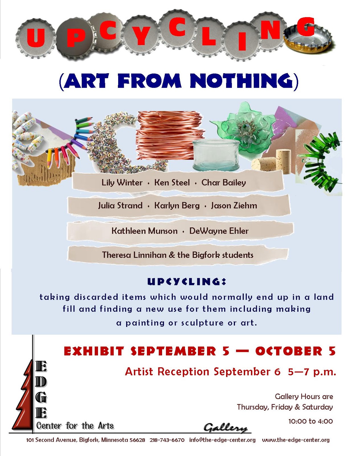 Edge Center for the Arts: Upcycling…(Art from Nothing) at The Edge In ...