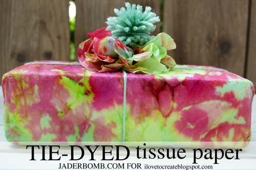 iLoveToCreate Blog: DIY Tie Dyed Tissue Paper