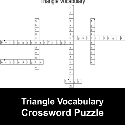 Triangle Vocabulary Crossword