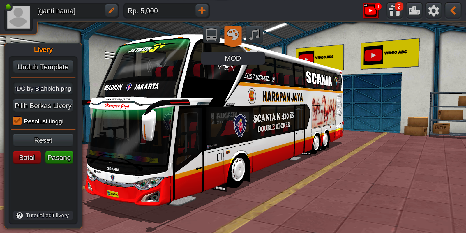 Kumpulan Livery Mod JB3+ SDD BUSSID - MASADI.ID