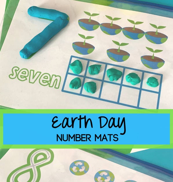 Earth Day Number Mats | Totschooling - Toddler, Preschool, Kindergarten ...