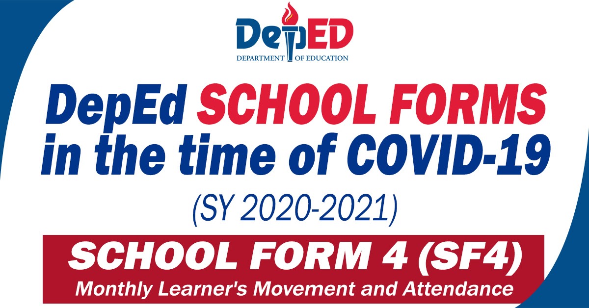 DepEd School Form 4 (SF4) in the time of COVID-19 (SY 2020-2021 ...