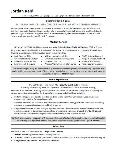 Army Resume Sample ~ Resume Letter