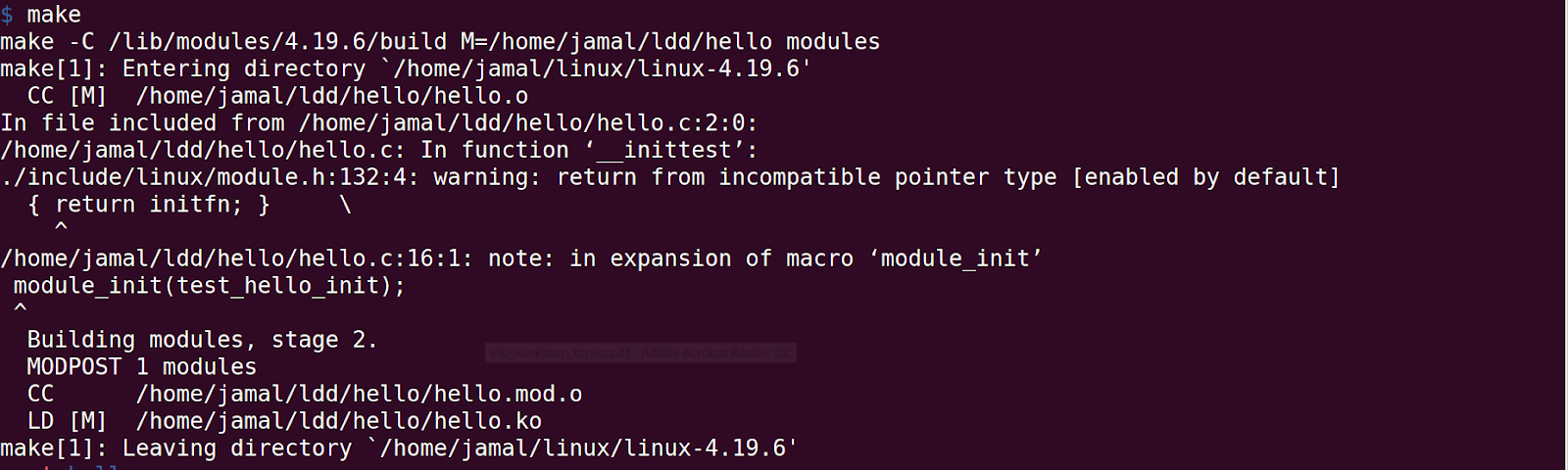 Internals of module_init and module_exit