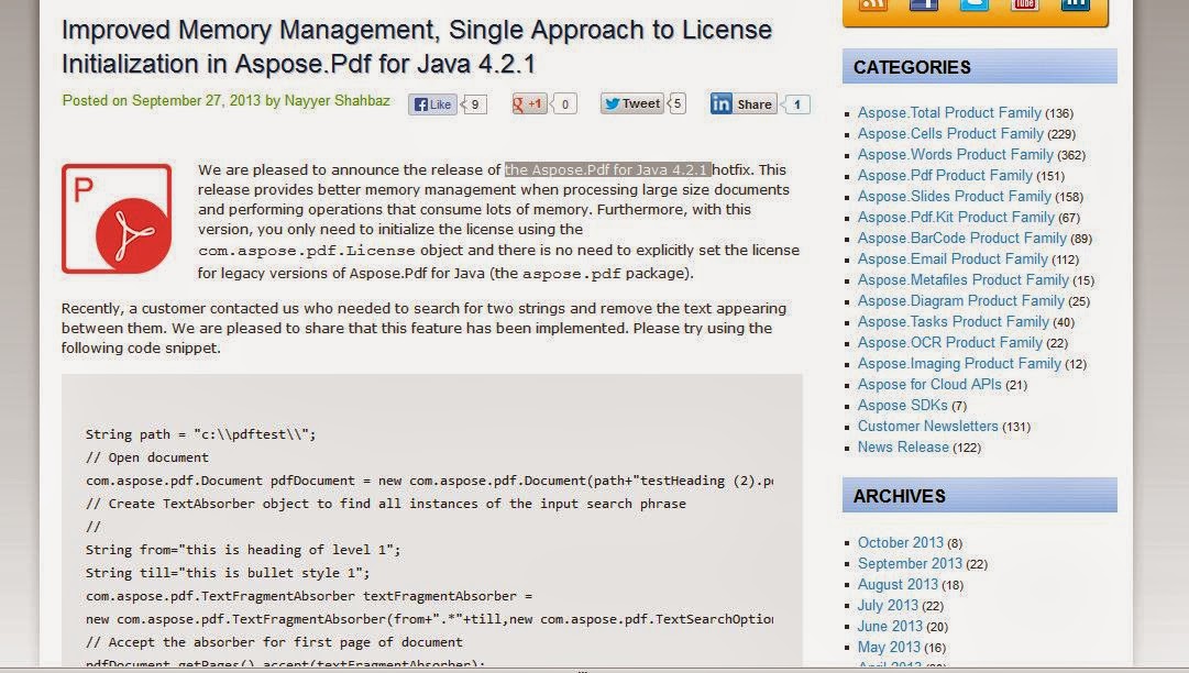Leading .NET and Java Components / Libraries For Developers: October 2013