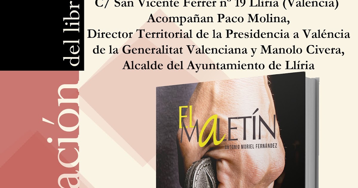 Moriel Presentación Novela El Maletín En Los Mausoleos Romanos De Lliria