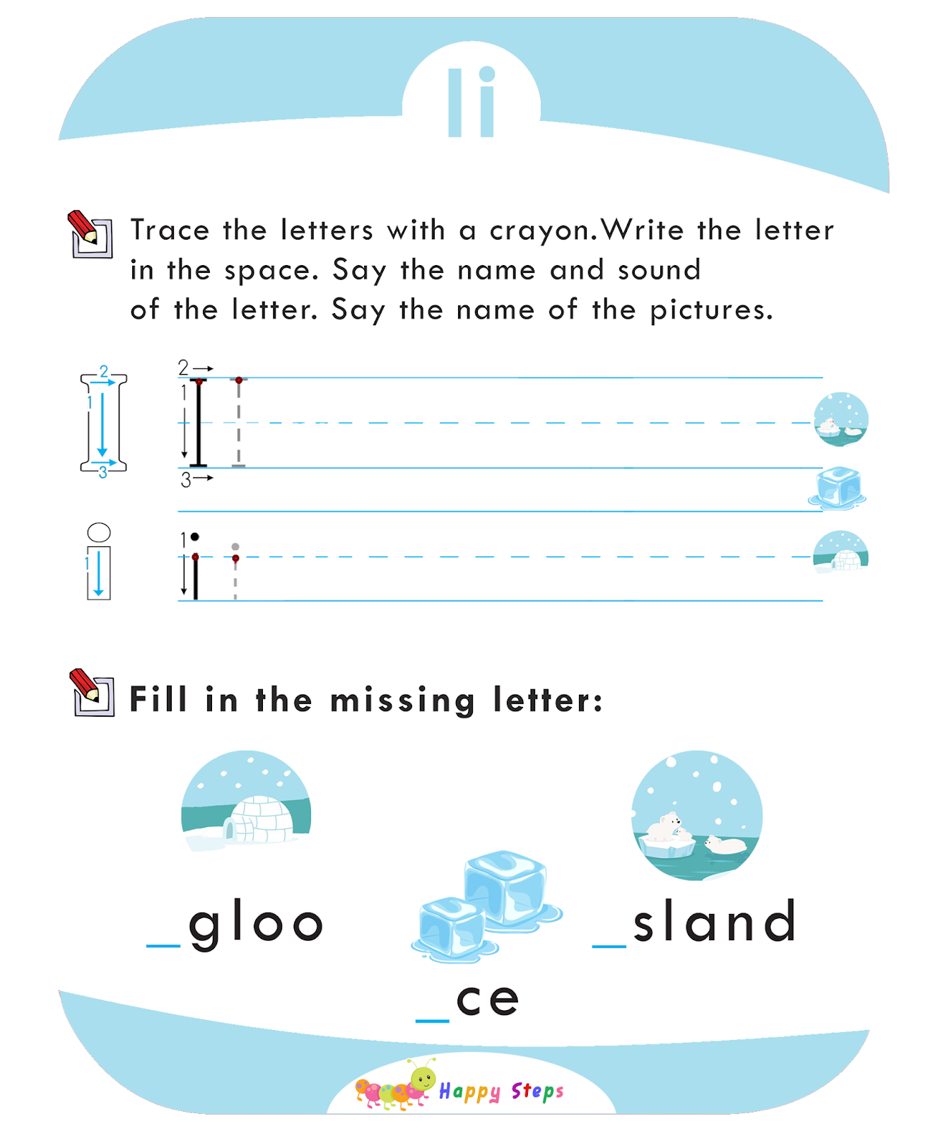 Activity Worksheet -2 Letter I