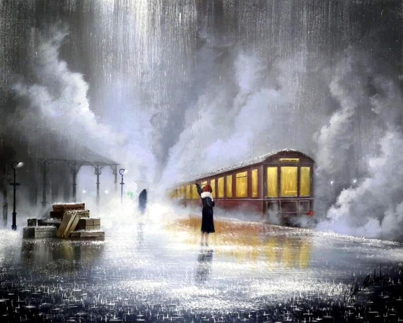 90 paintings of Artist Jeff Rowland ( 1964 - 2018 ) English Romatic Artist