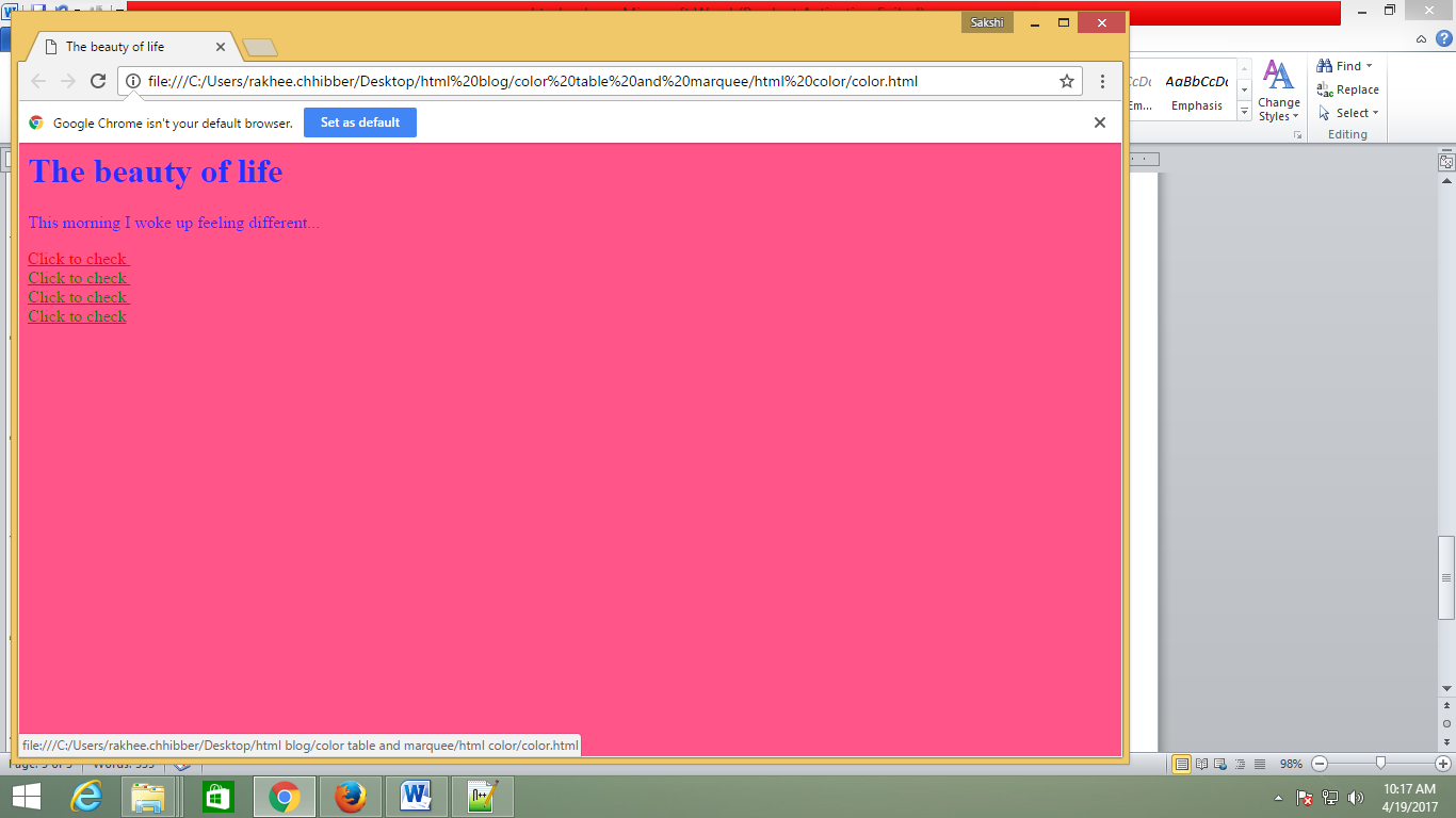 HTML Concepts: HTML Colors