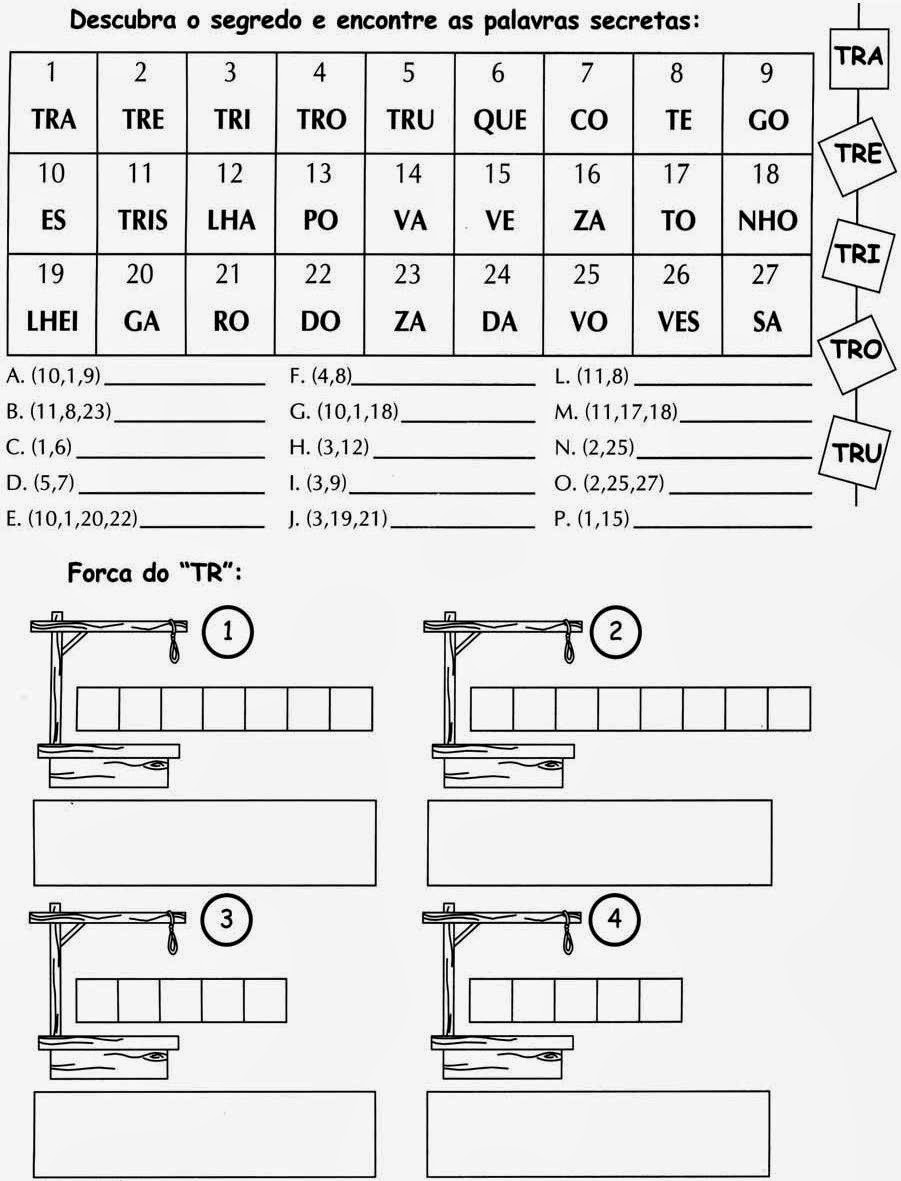Psicopedagoga Jacqueline Marques: Atividades com TR e VR