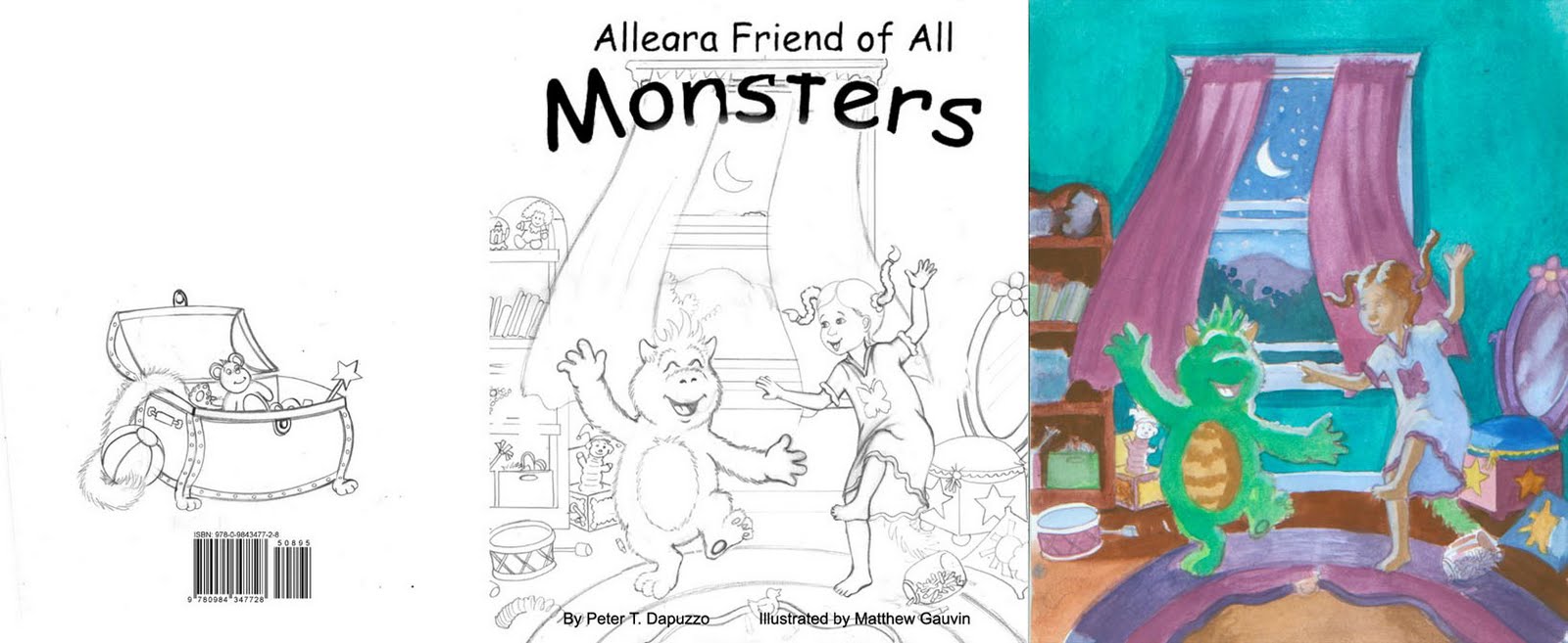 MG Children's Book Illustrations: Monster Book Cover Design: Two