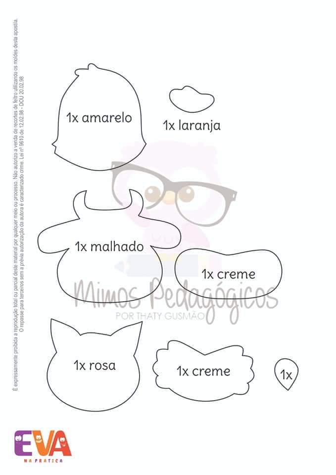 Artesanato em Eva com molde para imprimir - Ver e Fazer