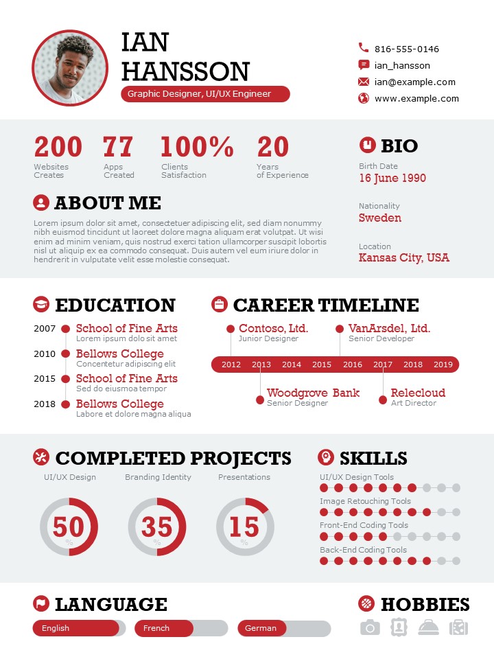 TUTORIAL 4 : How to make Attractive Resume (PowerPoint) ~ DIY Teaching Aids