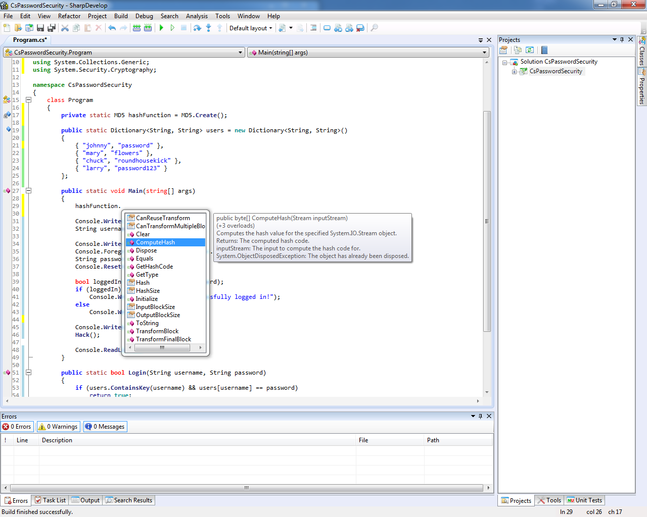 Programmer's Ranch: C# Security: Securing Passwords by Salting and Hashing