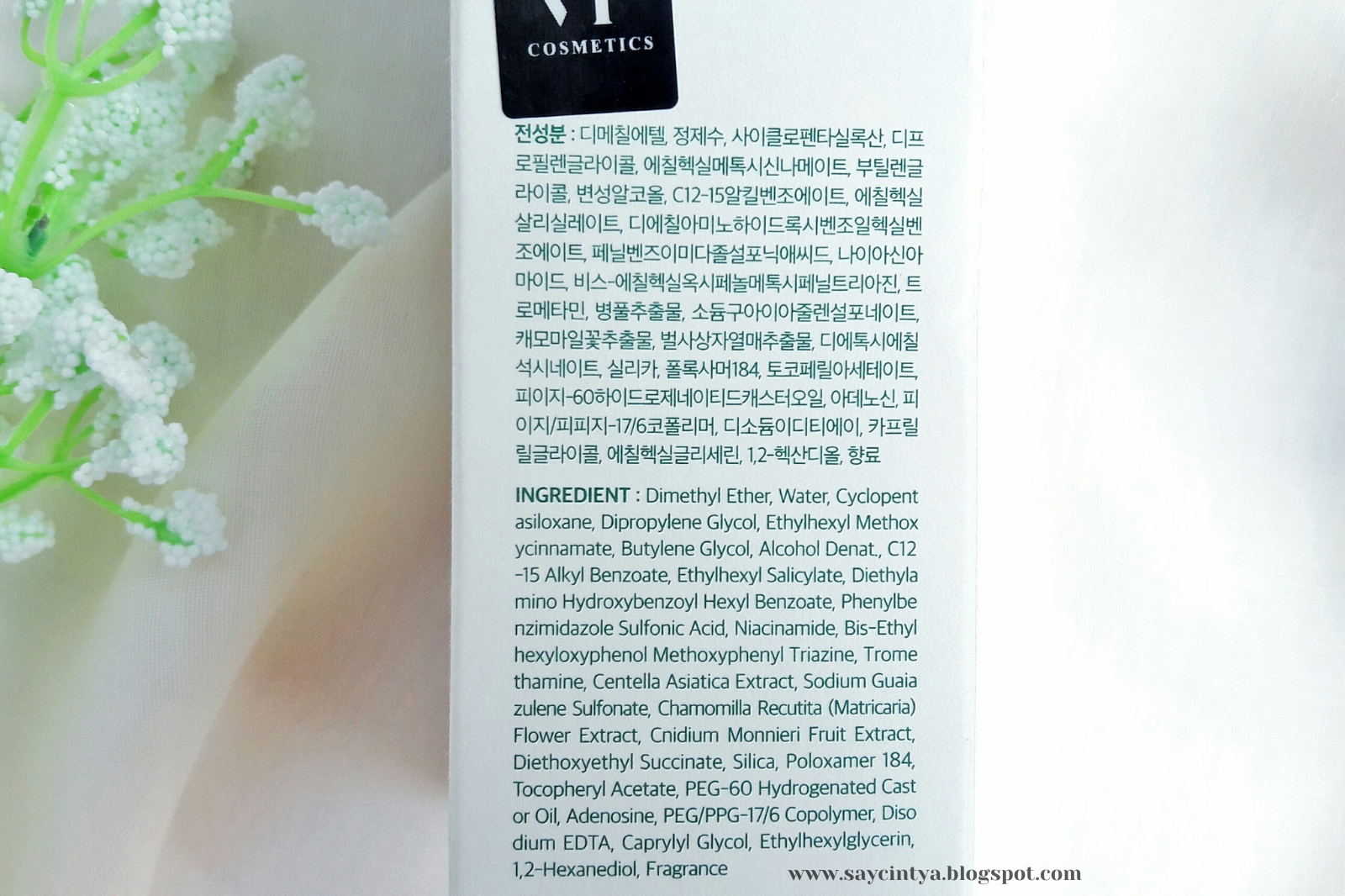 SAYCINTYA Blog: [ REVIEW ] VT COSMETICS - CICA SUN SPRAY SPF 50+/PA+++