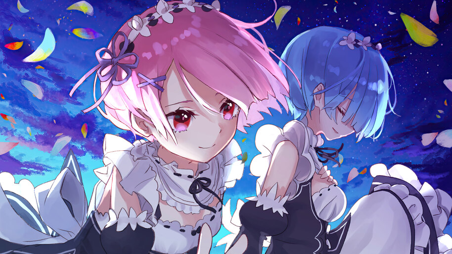 Re:Zero, Ram and Rem, 4K, #7.2870 Wallpaper iPhone Phone