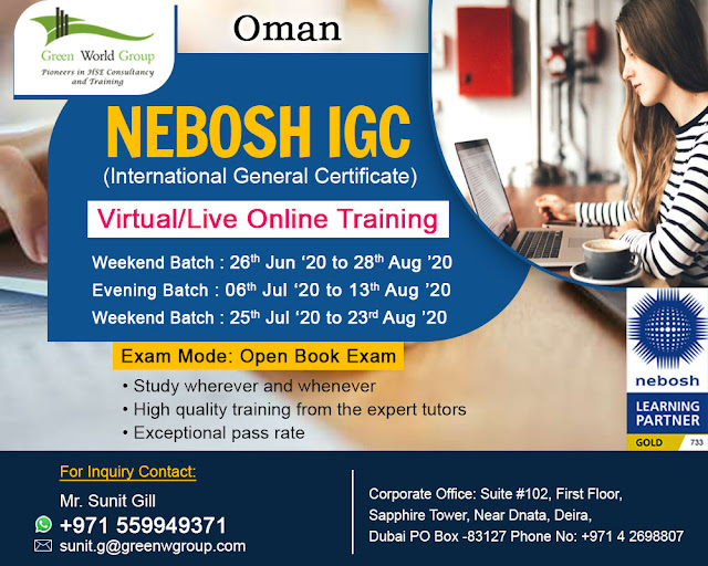 Online NEBOSH Course in Oman | Safety Course in Oman - Nebosh and ...
