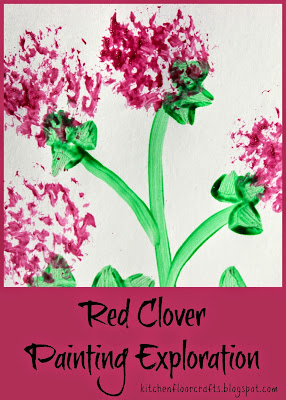 Kitchen Floor Crafts: Red Clover Painting Exploration