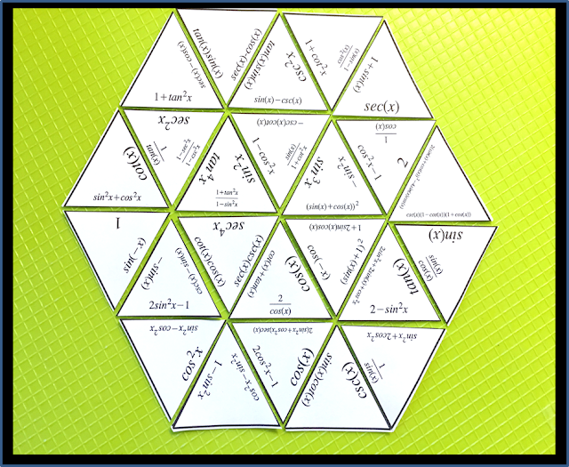 Trig Identities Activity ~ TenTors Math Teacher Resources