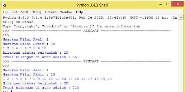 Perhitungan dan Total Jumlah Bilangan yang di Input Dalam Bahasa ...