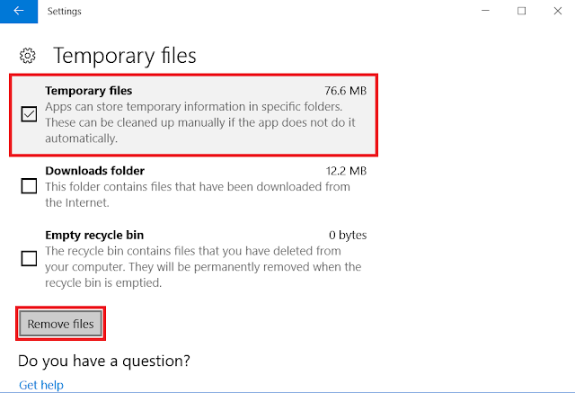 How to safely delete or remove temporary files from windows 10