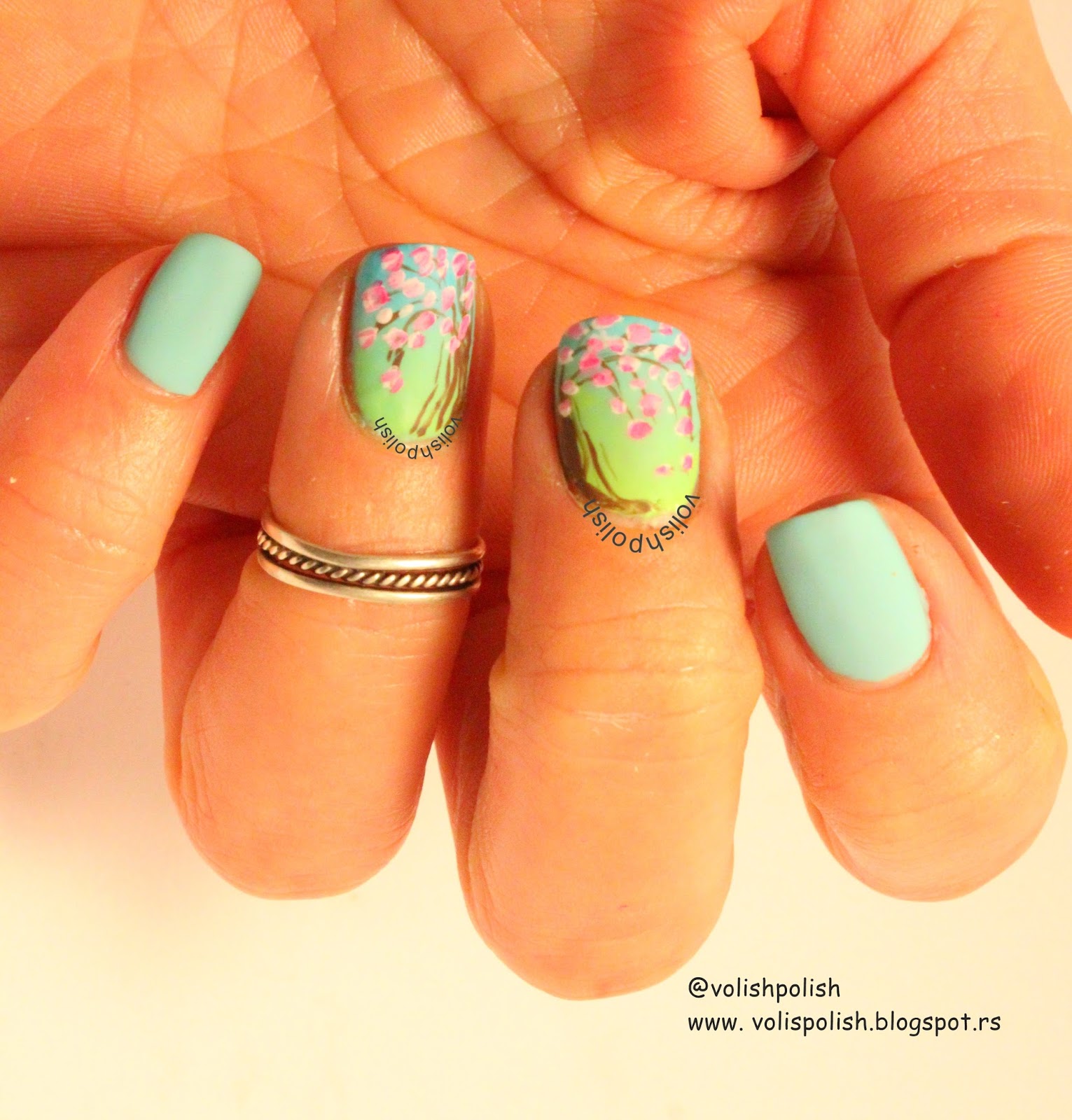 VOLISH POLISH: Nail art inspirisan japanskom trešnjom - sakura / Nail ...