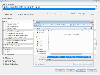 Data Bus Traffic View on ALLISON Transmission using ALLISON DOC ...