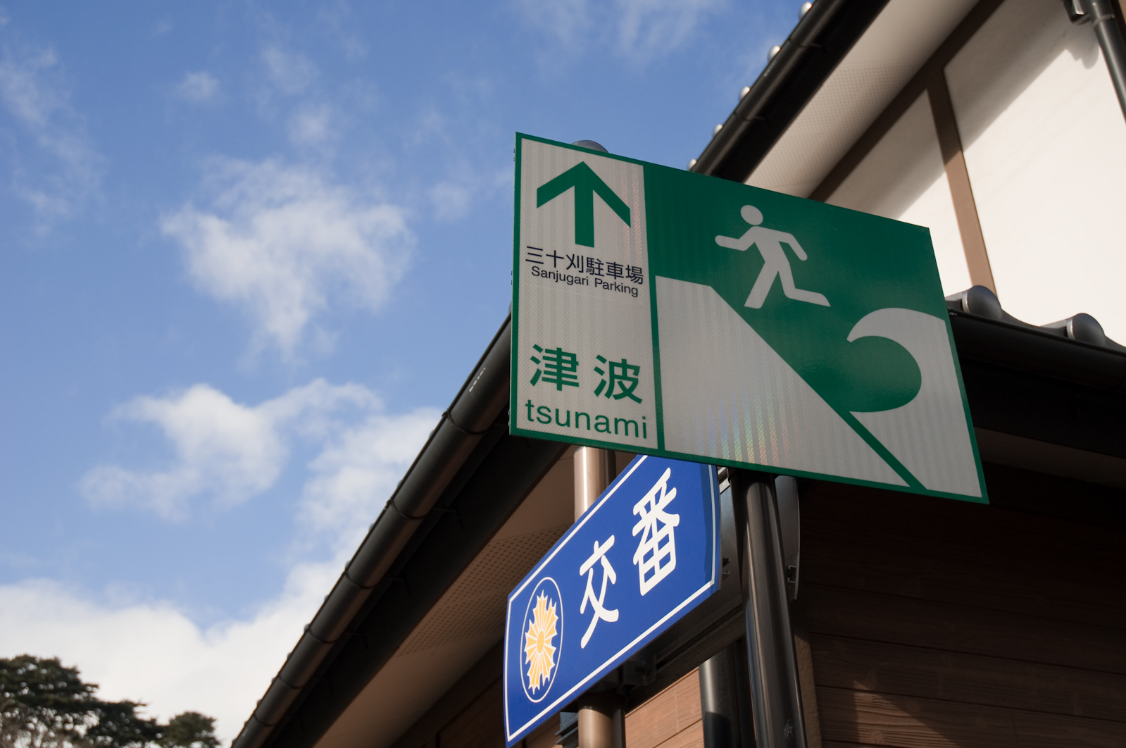 Picturelearning Japanese: Tsunami sign board
