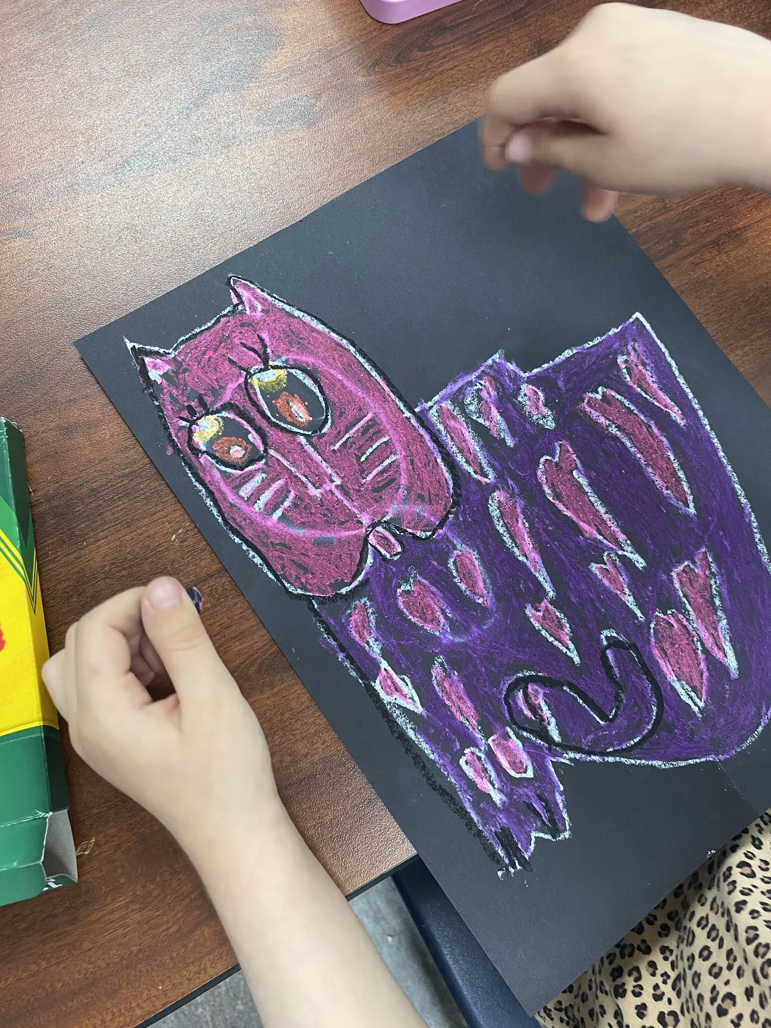Mrs. Harris' art room: Laurel Burch cats kindergarten art lesson