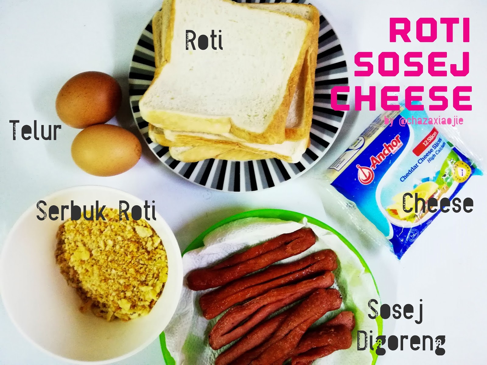 Resipi: Roti Sosej Cheese