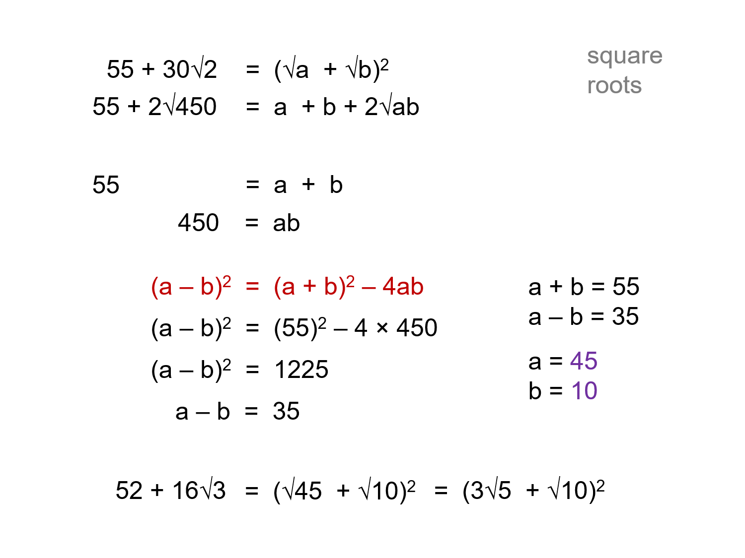 MEDIAN Don Steward mathematics teaching: surd multiplications and powers