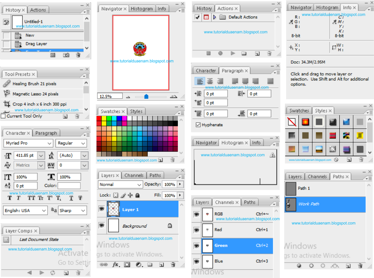 Mengenal Panel-Panel Photoshop - TutorialDuaEnam
