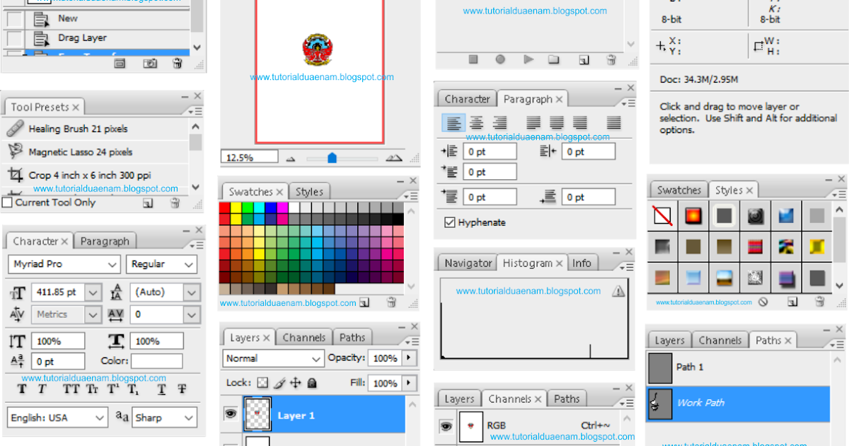 Mengenal Panel-Panel Photoshop - TutorialDuaEnam