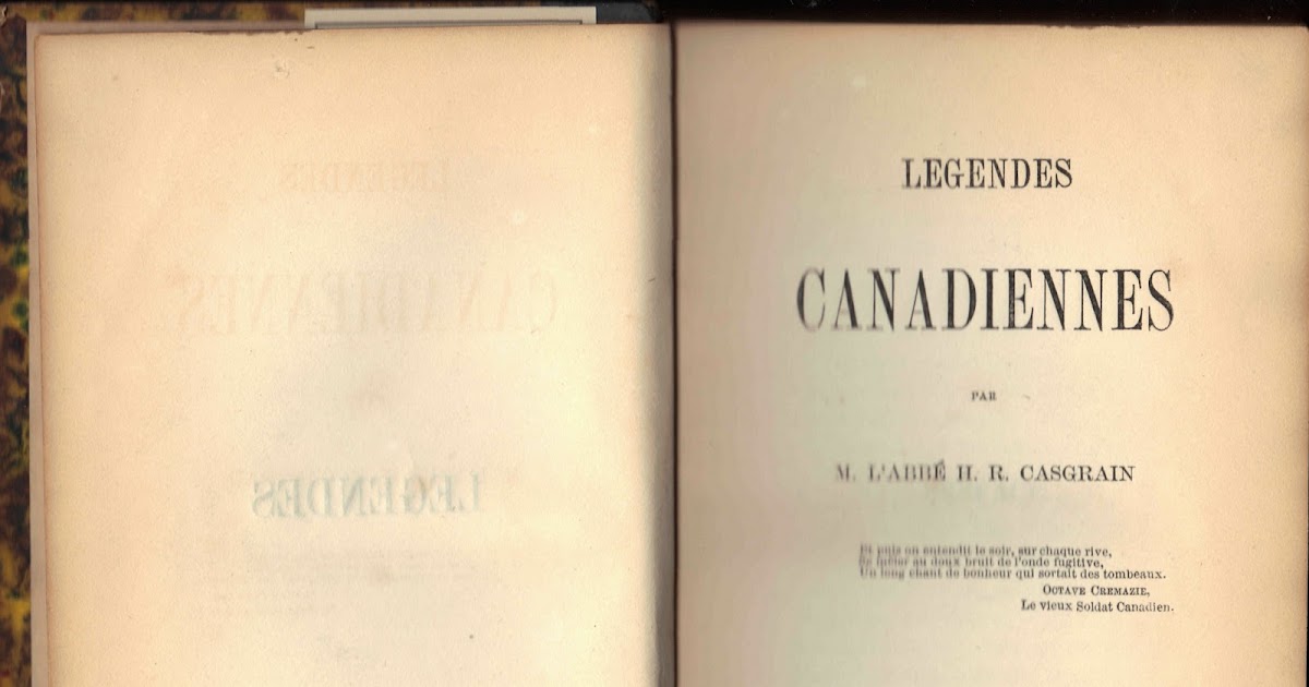 Laurentiana: Légendes canadiennes