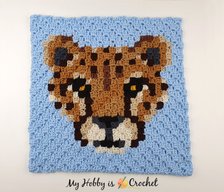 My Hobby Is Crochet: Cheetah C2C Square Free Crochet Pattern + Graph ...