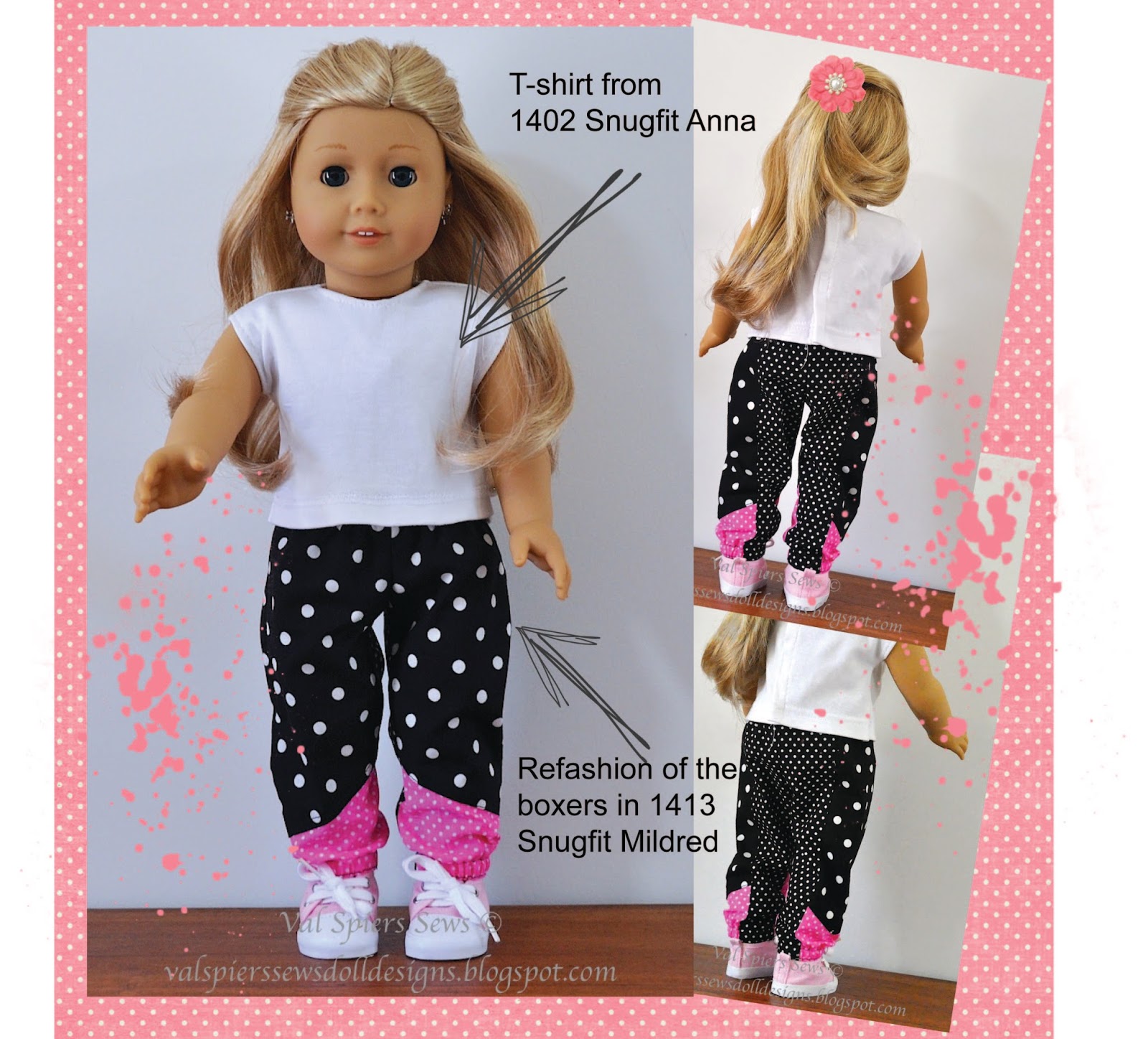 Doll Clothes Patterns by Valspierssews: Pieced Pants from regular pull ...