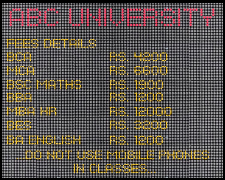 bus destination boards