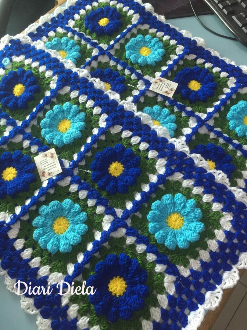 DIELA'S CROCHET: Crochet Bunga Daisy lagi