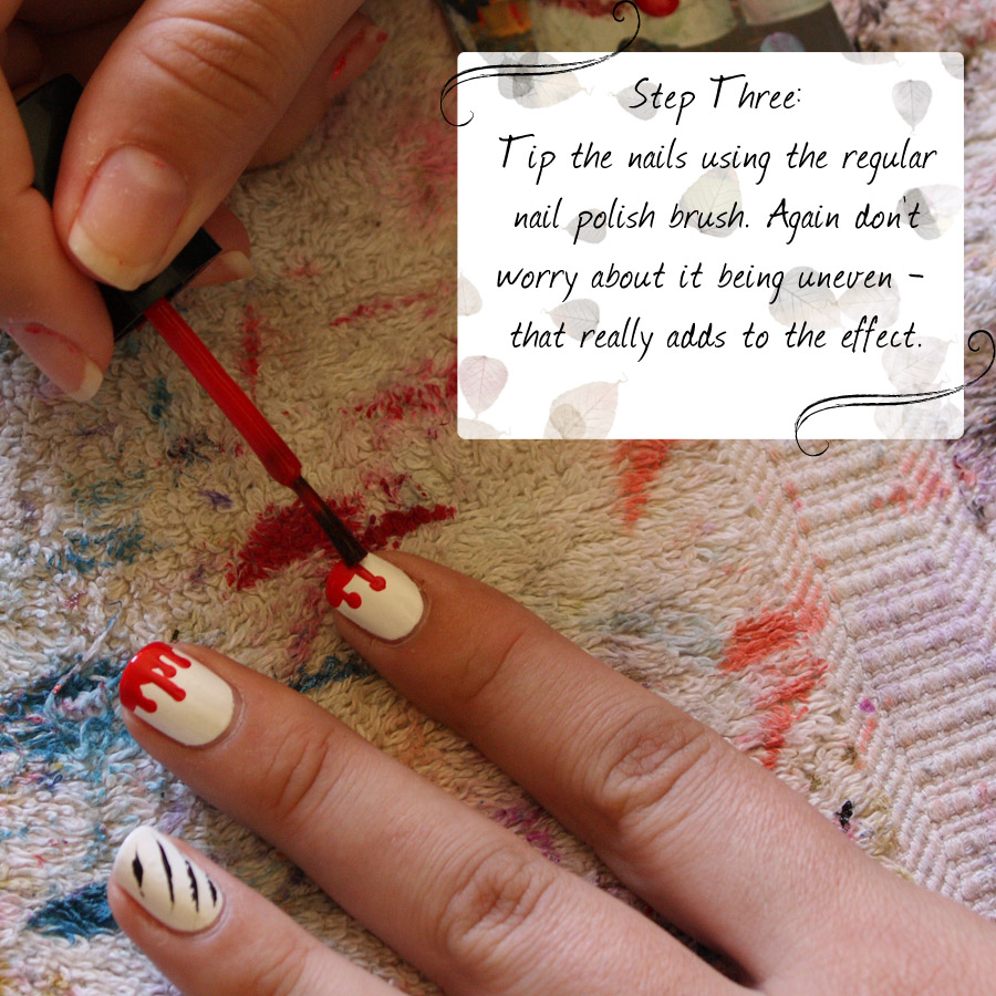 Mommy Does Her Nails: Blood and Scratches Tutorial Part 2: Blood Drips