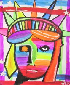 PETER MAX INSPIRED STATUE OF LIBERTY