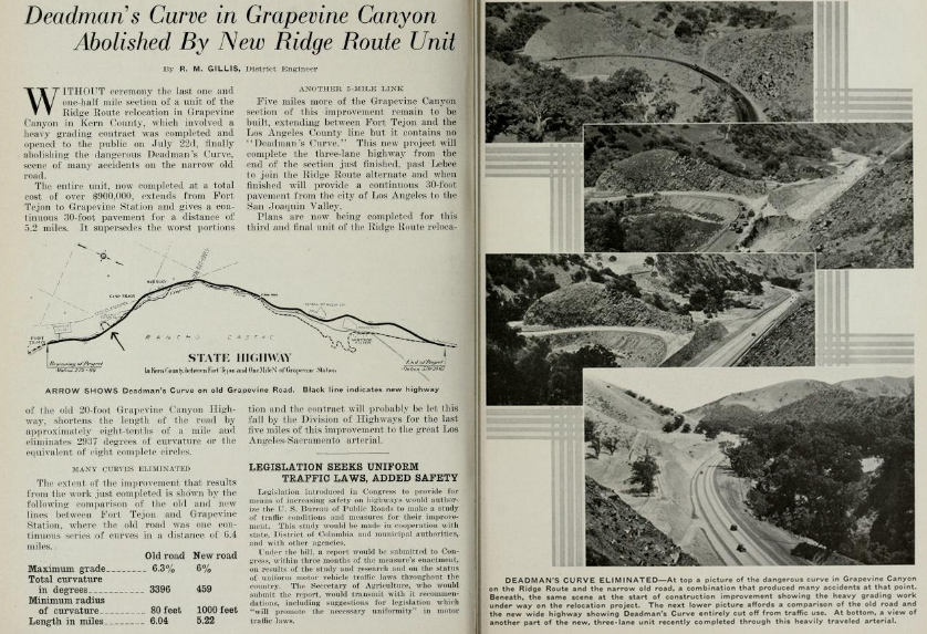 Legend of the Ridge Route; a history of crossing the mountains between ...