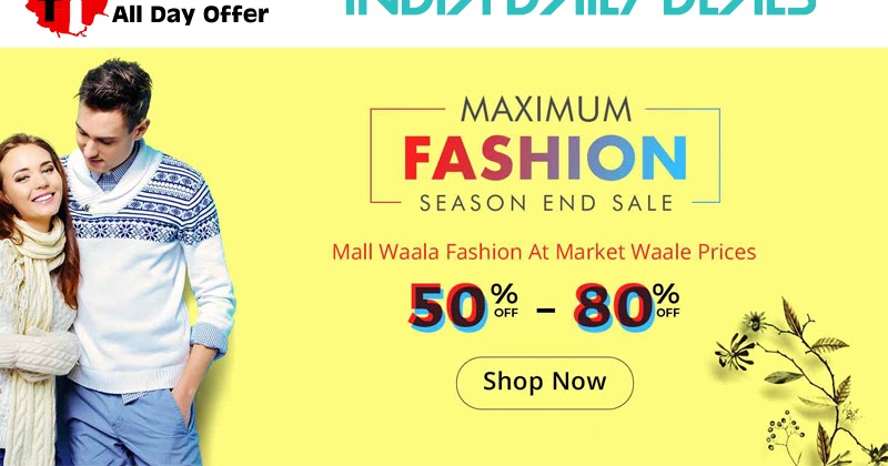 All Day Offer: Everyday online deals for clothes