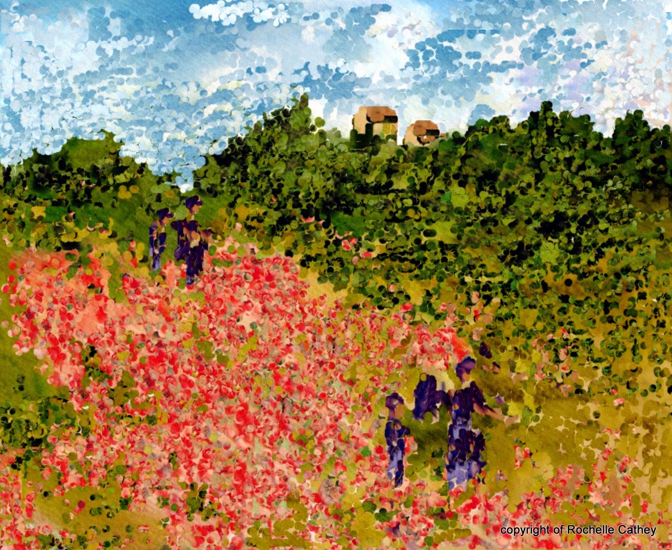 Painting from the Masters: July Study - Poppies by Claude Monet