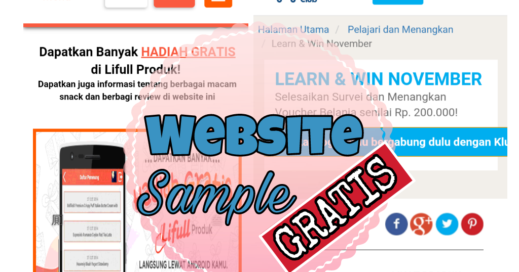 Website Sample Gratis | Lifestyle Blogger