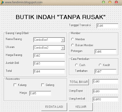 Contoh Program Sederhana Borland Delphi - Software Engineering